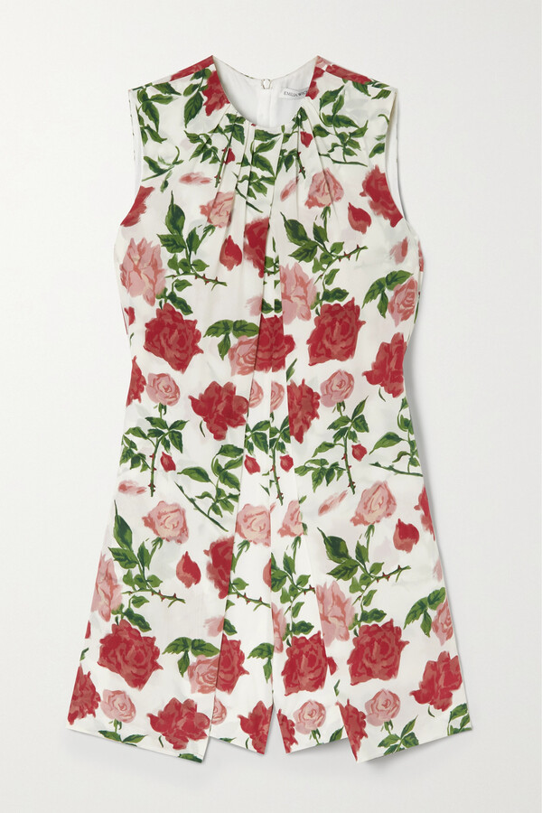 Emilia Wickstead Bert Gathered Floral-print Silk Crepe De Chine ...