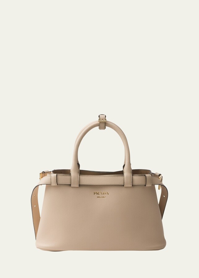 Prada Grain Leather Top-Handle Bag - ShopStyle