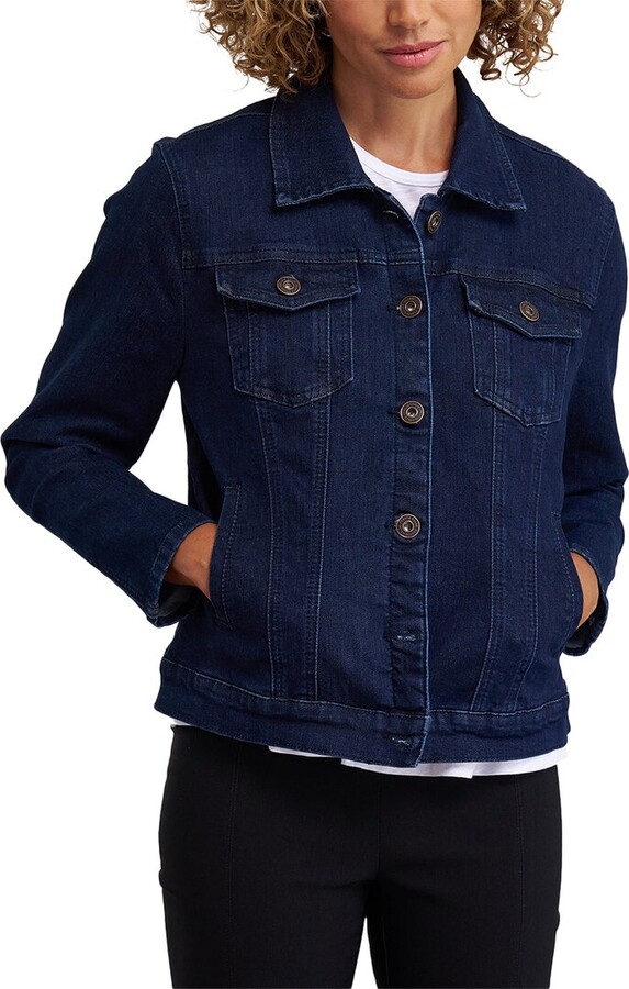 Franne Golde Classic Stretch Denim Jacket - ShopStyle