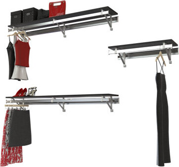 Arrange a Space Premium 3-Piece Closet System: Double Shelf-Hang and 32 ...