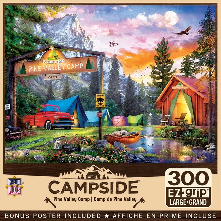 Masterpieces Puzzles Campside - Pine Valley Camp 300 Piece Adult Jigsaw ...