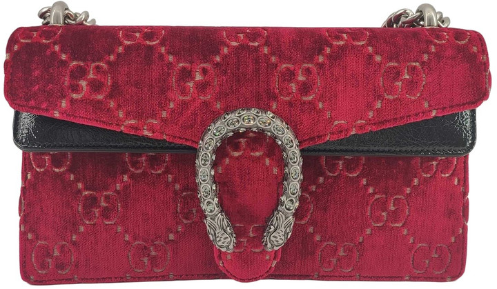 Gucci red Velvet Handbags - ShopStyle Clutches