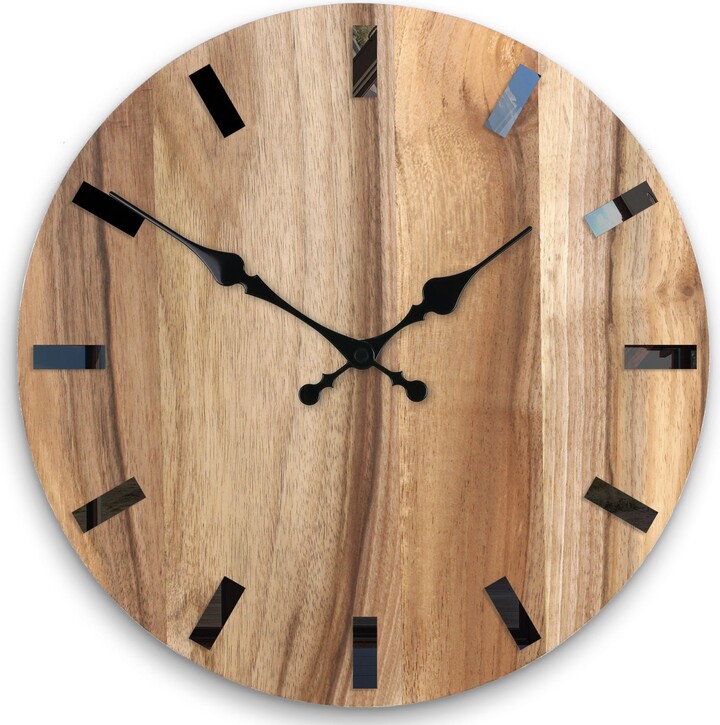 Etsy Large Wall Clock - 100% Walnut Tree Wood Clock Simple Gift Wall ...