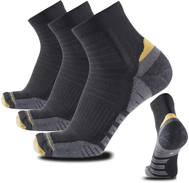 SOLAX Men'S Coolmax Cotton Athletic Sport Quarter Crew Hiking & Running ...