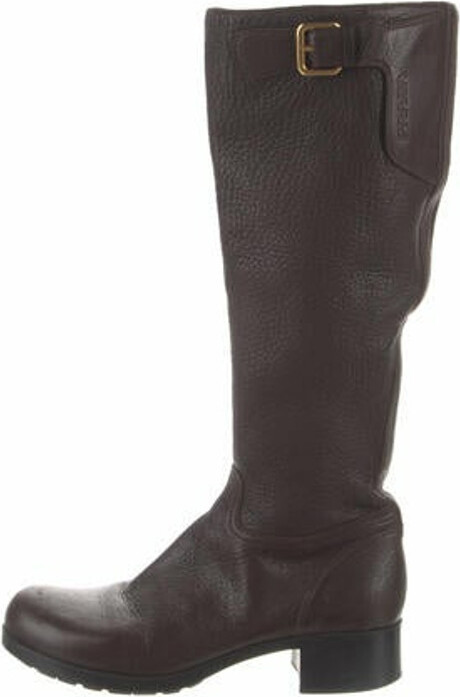 Prada Linea Rossa Leather Riding Boots - ShopStyle