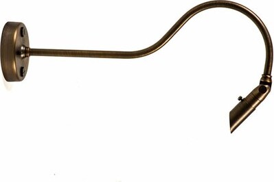 AQLighting Cast Brass Micro LED Warm White Gooseneck Sign Light With ...