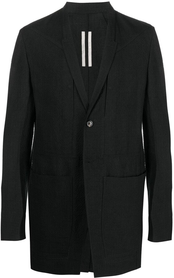 Rick Owens Oversized Textured Blazer - ShopStyle