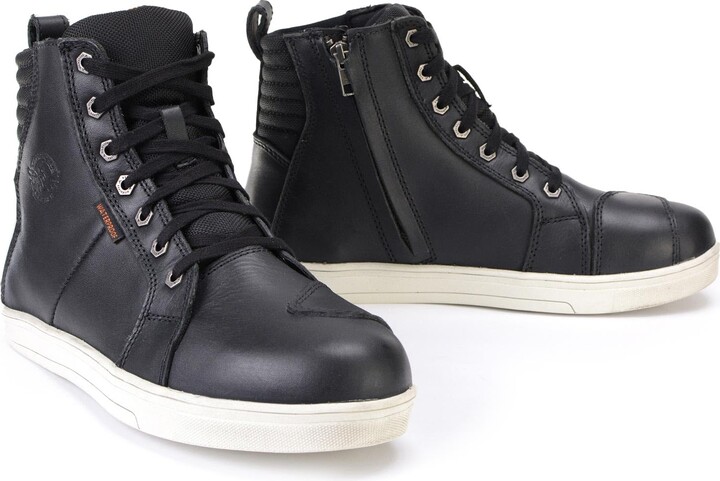 Milwaukee Leather MBM9114 Men's Black Waterproof Leather Street Riding ...