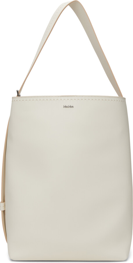 Max Mara White Medium Leather Archetipo Tote - ShopStyle