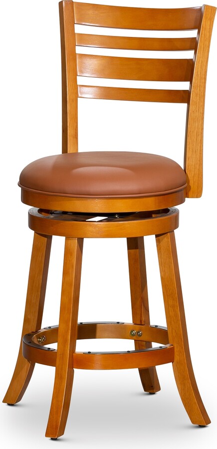 4-Slat Back Swivel Stool Bar Counter Height Chair Home Kitchen - ShopStyle