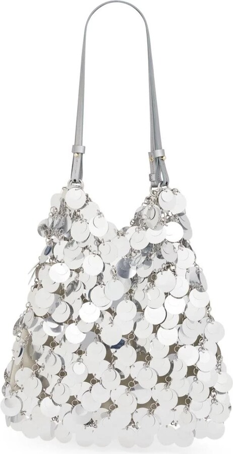 Paco Rabanne Large Silver Sparkle Discs Bag - ShopStyle