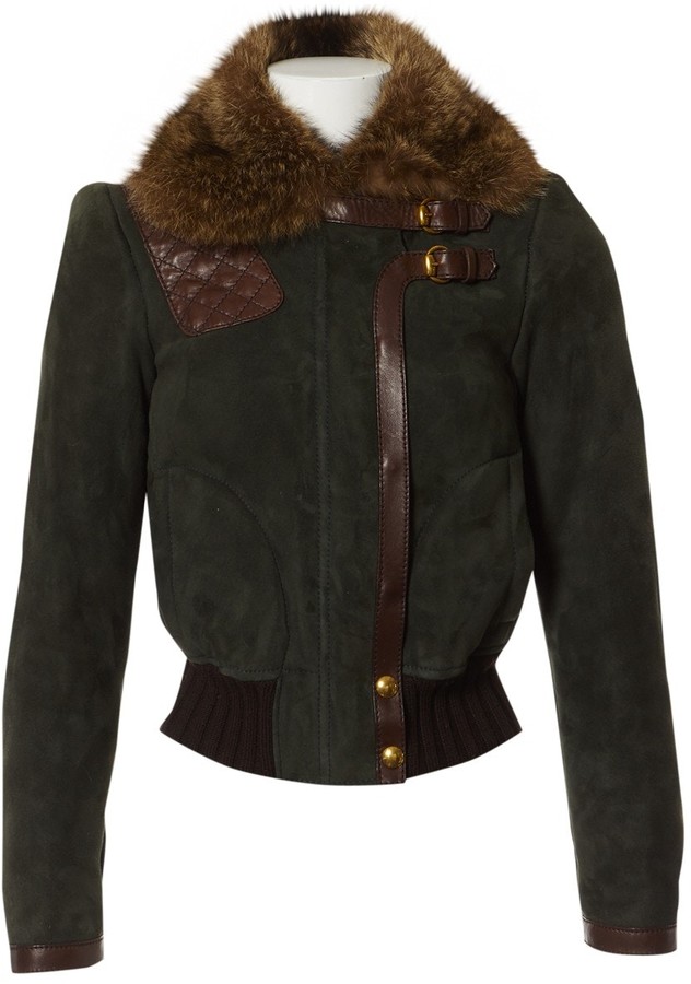 Gucci Green Shearling Jackets - ShopStyle
