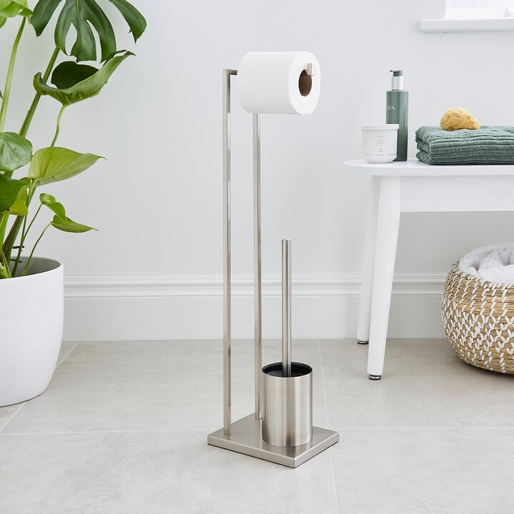 Dunelm London Toilet Butler Brushed Chrome Silver - ShopStyle Bath ...