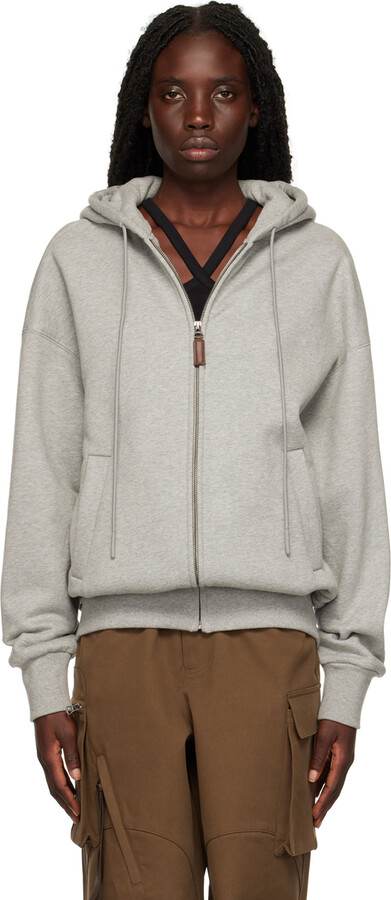 Fax Copy Express SSENSE Exclusive Gray Zip Hoodie - ShopStyle