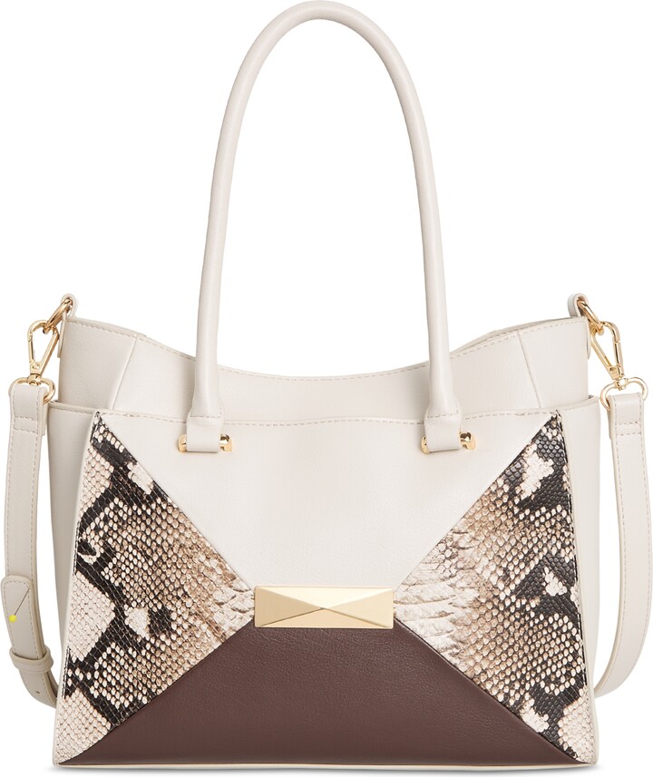 INC International Concepts Caitii Medium Snake Colorblock Satchel ...