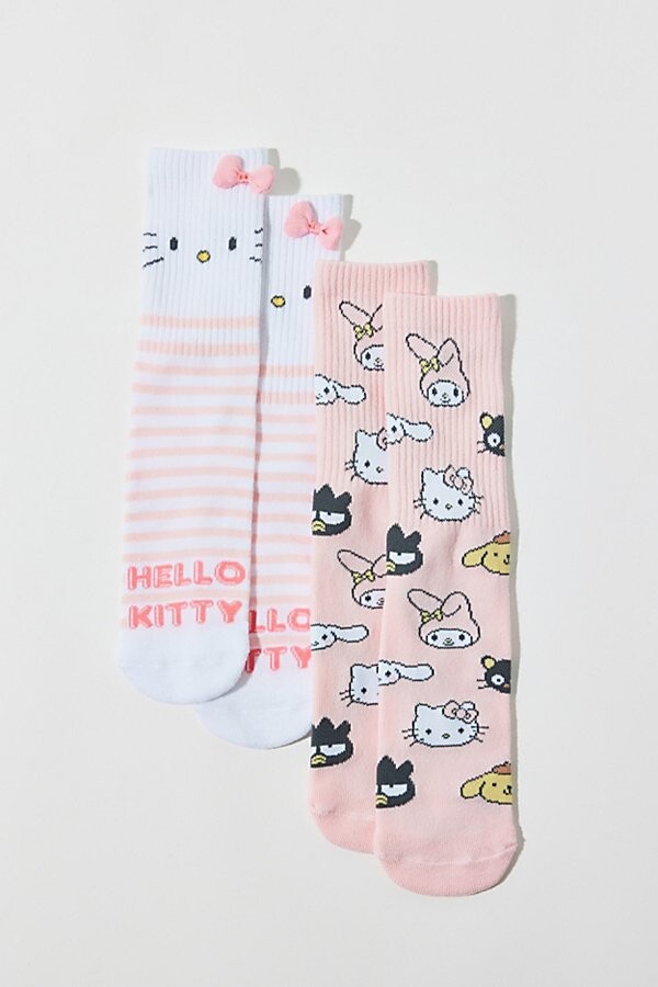 SANRIO Hello Kitty & Friends Crew Sock 2-Pack in Pink - ShopStyle