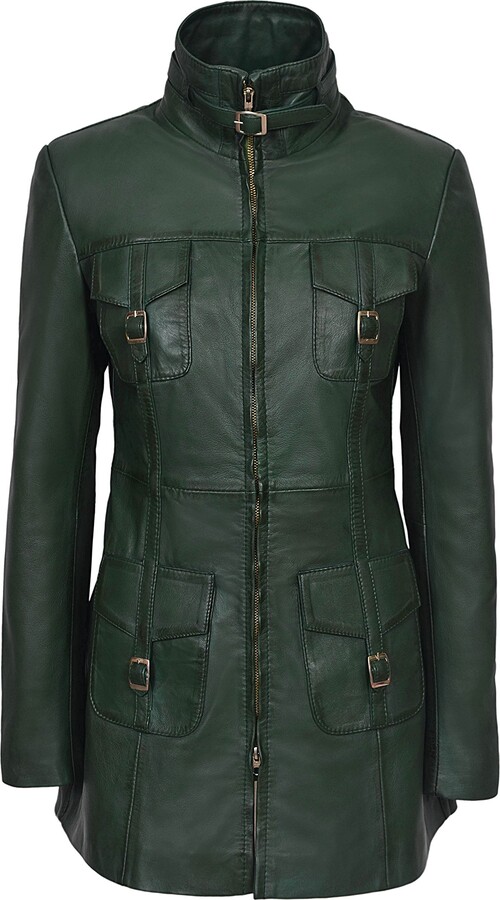 Smart Range Leather Ladies Mistress Green Washed Vintage Gothic Style ...