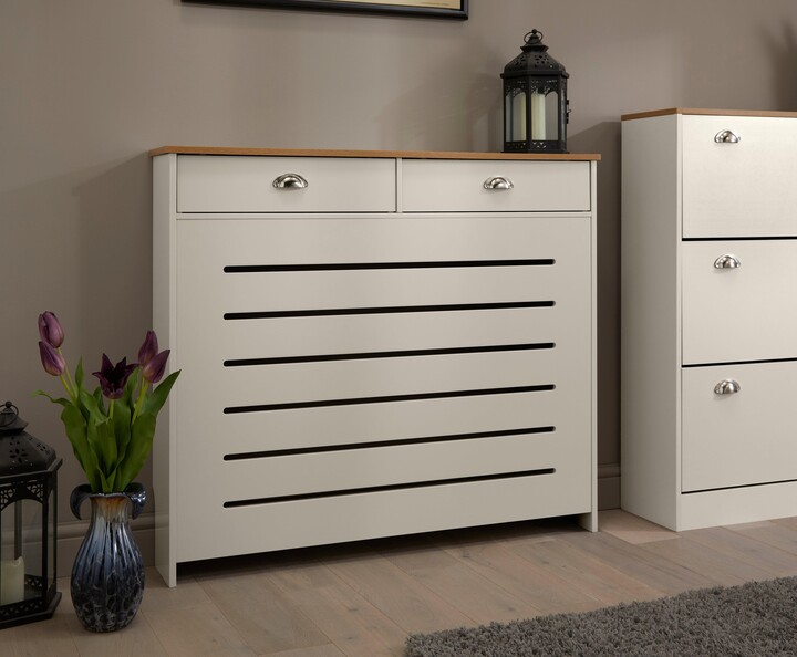 House and Homestyle Medium Radiator Cover with Drawer & Oak-Effect Top ...