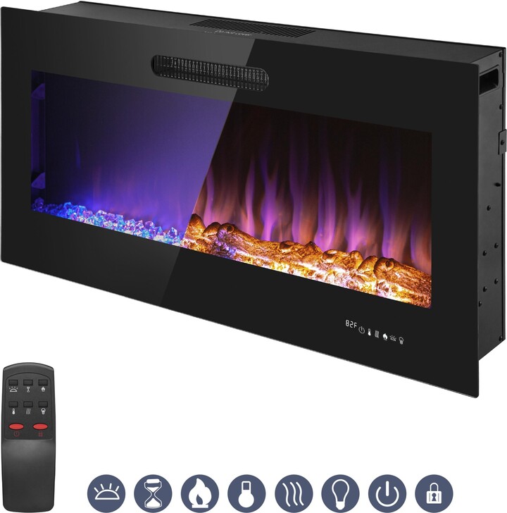 Prominence Home LED Electric Fireplace with 1500 Watt Heater, Log or ...
