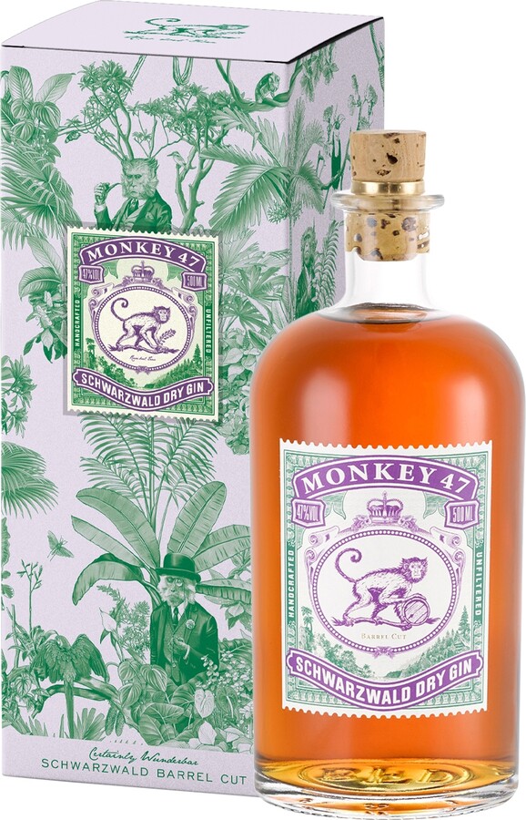 MONKEY47 Monkey 47 Barrel Cut Schwarzwald Dry Gin Gift Box 500ml ...