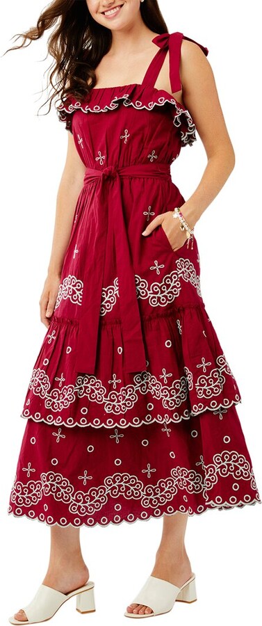 Roller Rabbit Peonia Embroidered Eleanor Dress - ShopStyle