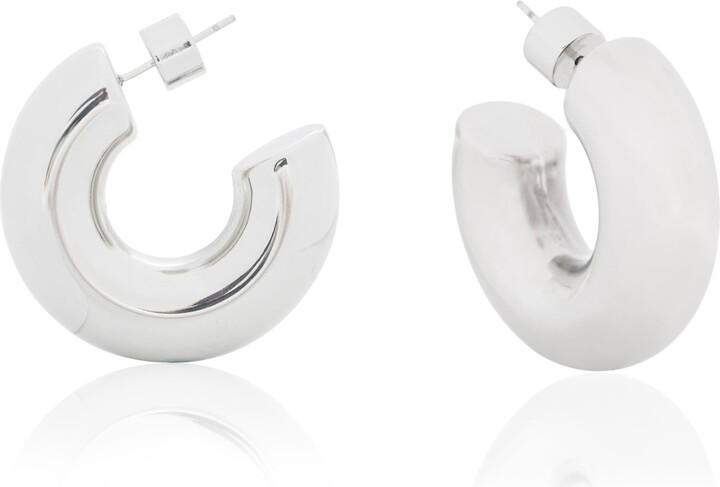 Women's Silver The Perfect Hoop Grassetto - ShopStyle Earrings