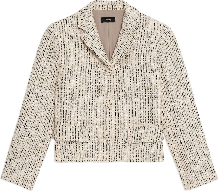 Theory Women's Tweed Crop Jacket - ShopStyle