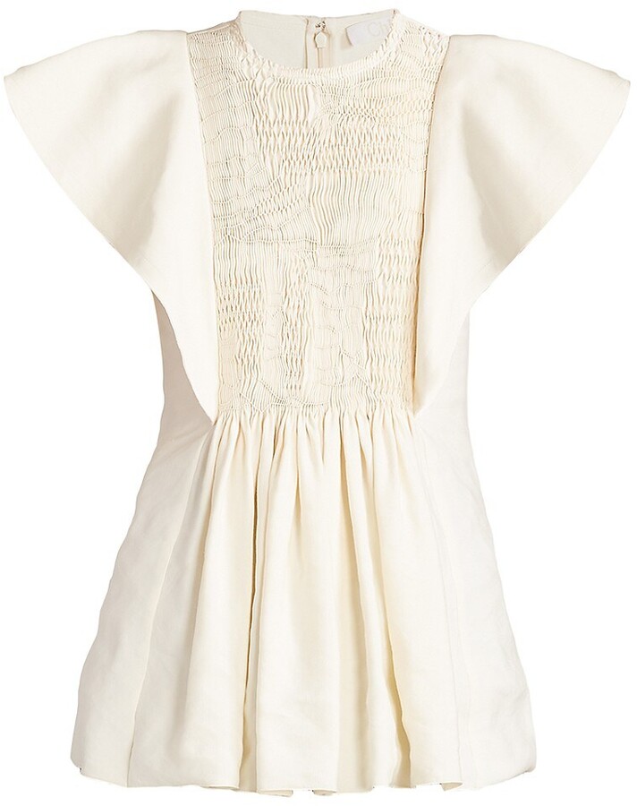 Chloé Flutter Sleeve Blouse - ShopStyle Tops