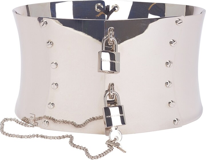 Dolce & Gabbana X Dani Levi X Kim Re-edition Padlock High Corset Belt ...