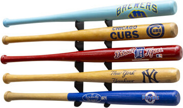 HIDEit Mounts HIDEit Mini Bat 5 Horizontal Wall Mount Baseball Bat Rack ...