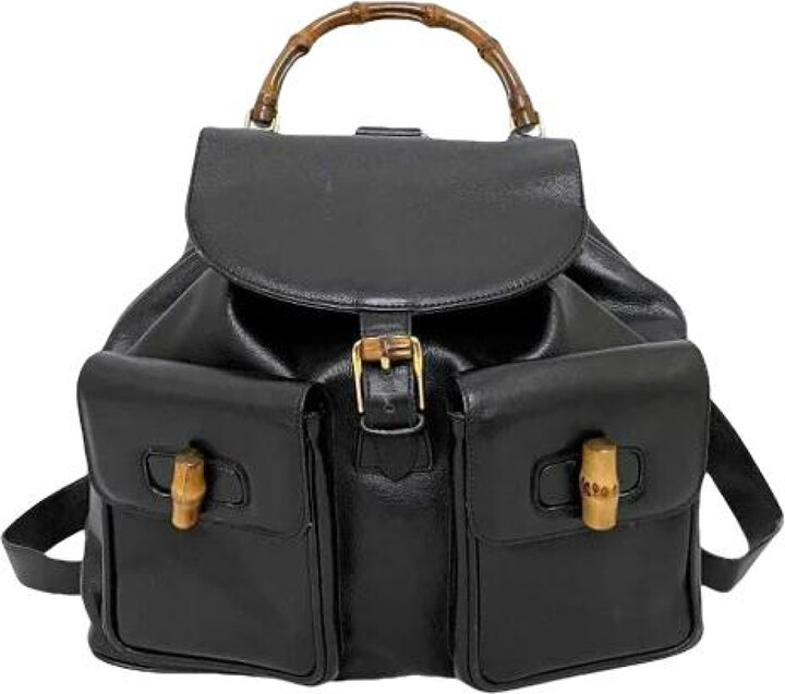 Gucci Bamboo leather backpack - ShopStyle