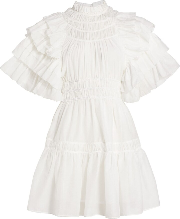 Magali Pascal Adrienne Ruffle Mini Dress - ShopStyle