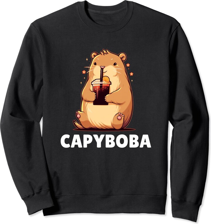 Kawaii Capybara Drinking Boba Tea