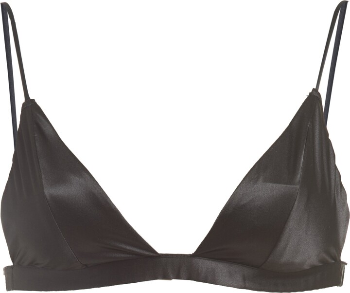 Gergana Ivanova - Naomi Satin Bra In Black - ShopStyle