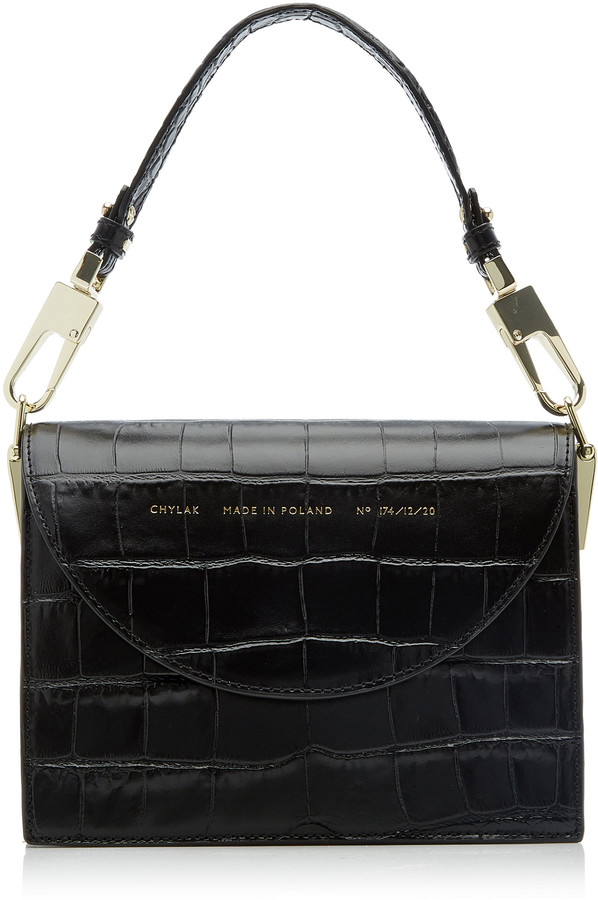 CHYLAK Croc-Effect Leather Shoulder Bag - ShopStyle Clutches
