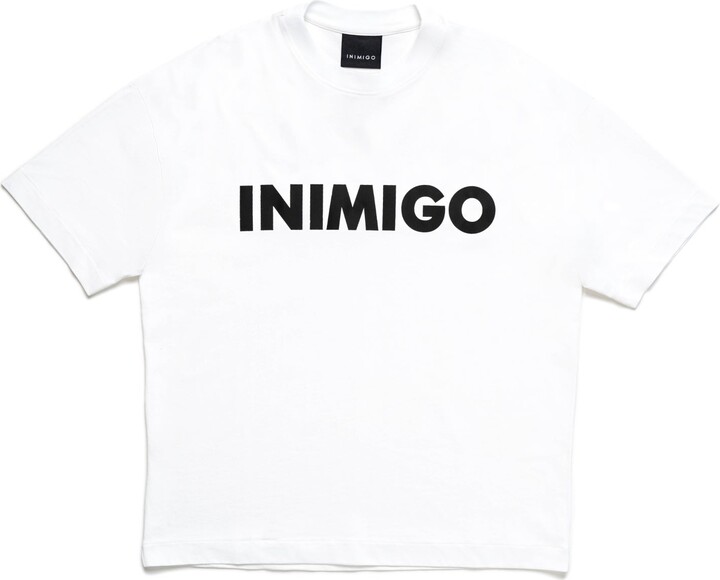 Men's Inimigo Bold Print Oversized White T-Shirt - ShopStyle
