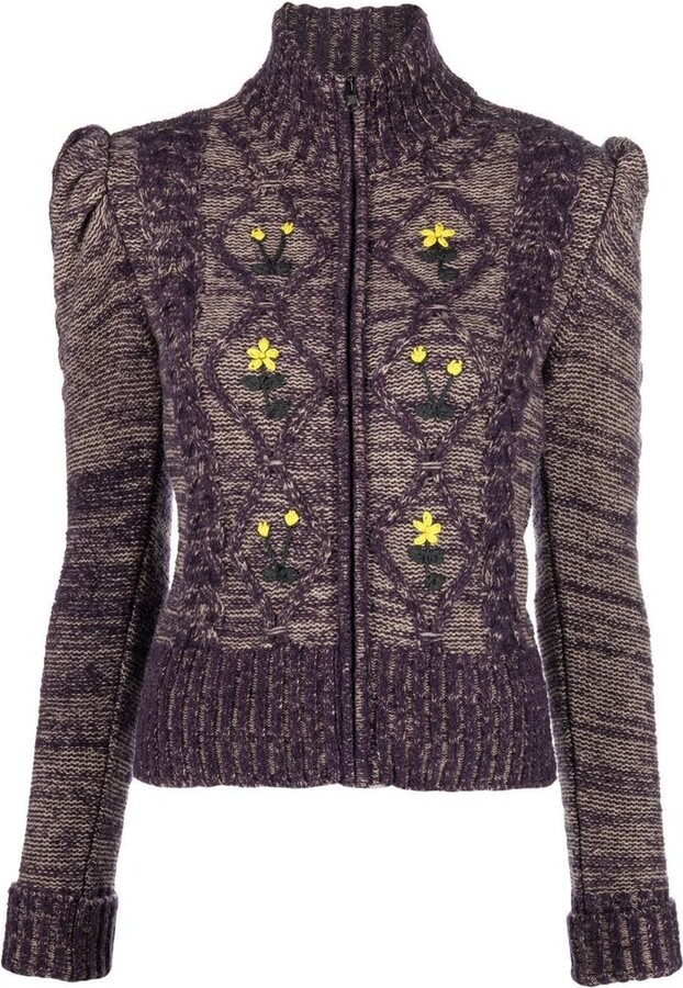 Cormio Emma Floral Embroidered Cardigan - ShopStyle