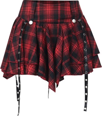 Botenwall Women Mall Goth Skirts Gothic Mini Skirts Aesthetic Skirt Y2k ...