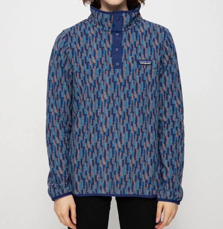 Patagonia Micro D Snap-T Fleece Pullover In Climbing Trees Ikat Sound ...