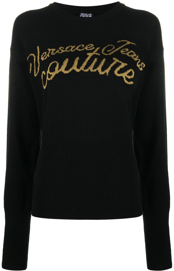 Versace Jeans Couture Oversized Logo Jumper - ShopStyle Sweaters