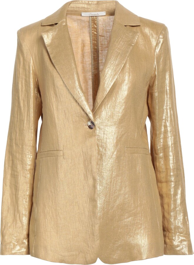 SOUVENIR Blazer Gold - ShopStyle