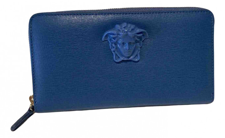 Versace Blue Leather Wallets - ShopStyle
