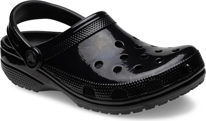Crocs Classic High Shine Clog (Black) Shoes - ShopStyle