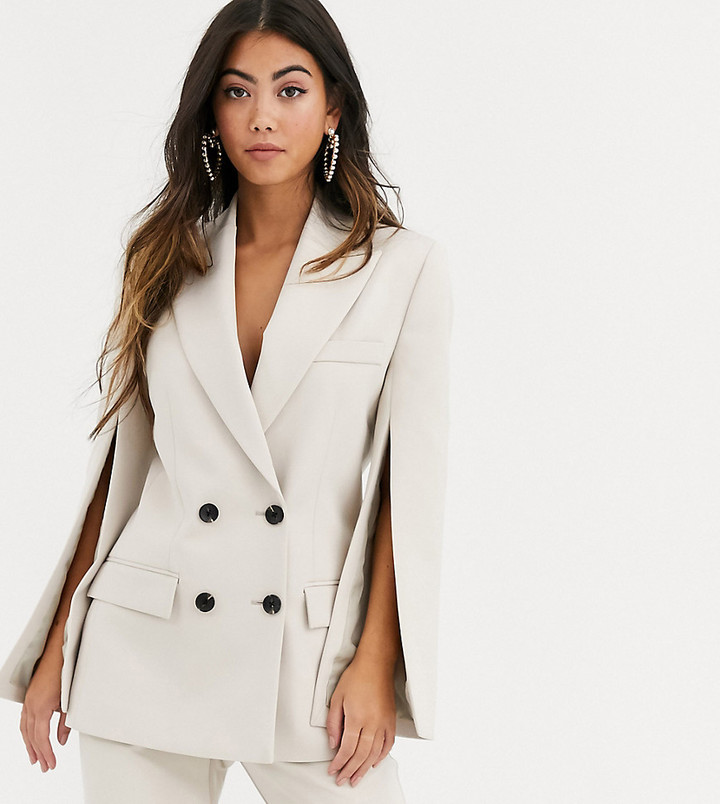 ASOS DESIGN Petite split sleeve suit blazer - ShopStyle