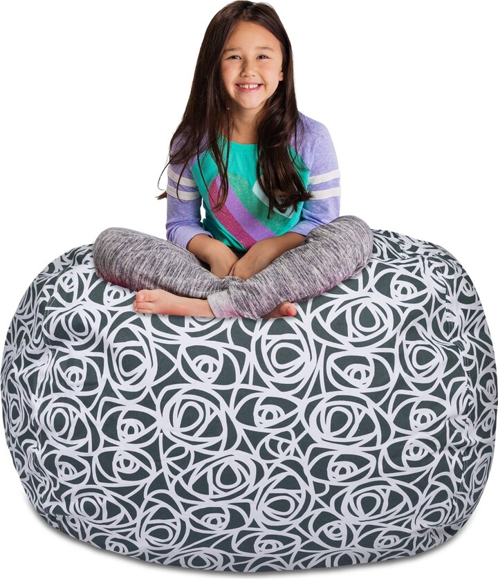 Posh Creations Kids Stuffed Animal Storage Bean Bag Chair Cover ...