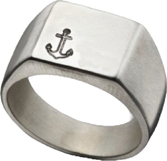 Posh Totty Designs - Men's Nautical Anchor Signet Ring - ShopStyle ...