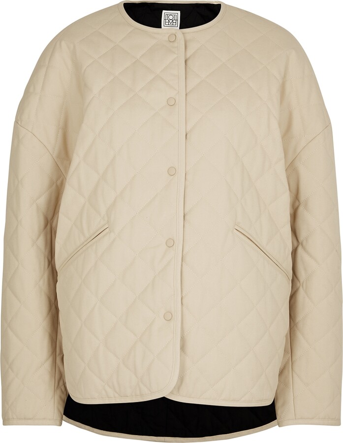 Totême Cream Quilted Cotton Jacket - ShopStyle