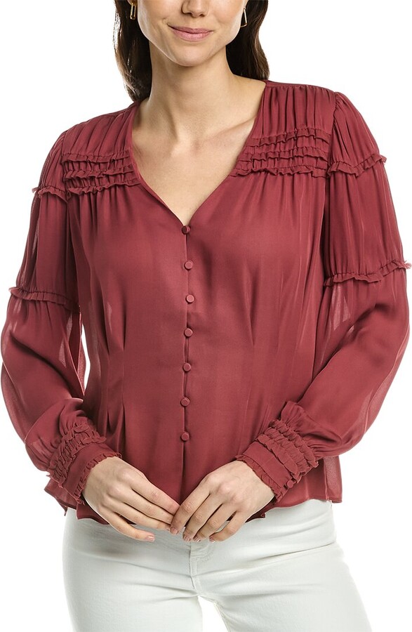 Go by Go Silk Go> by GoSilk Belle Epoch Silk Blouse - ShopStyle Tops