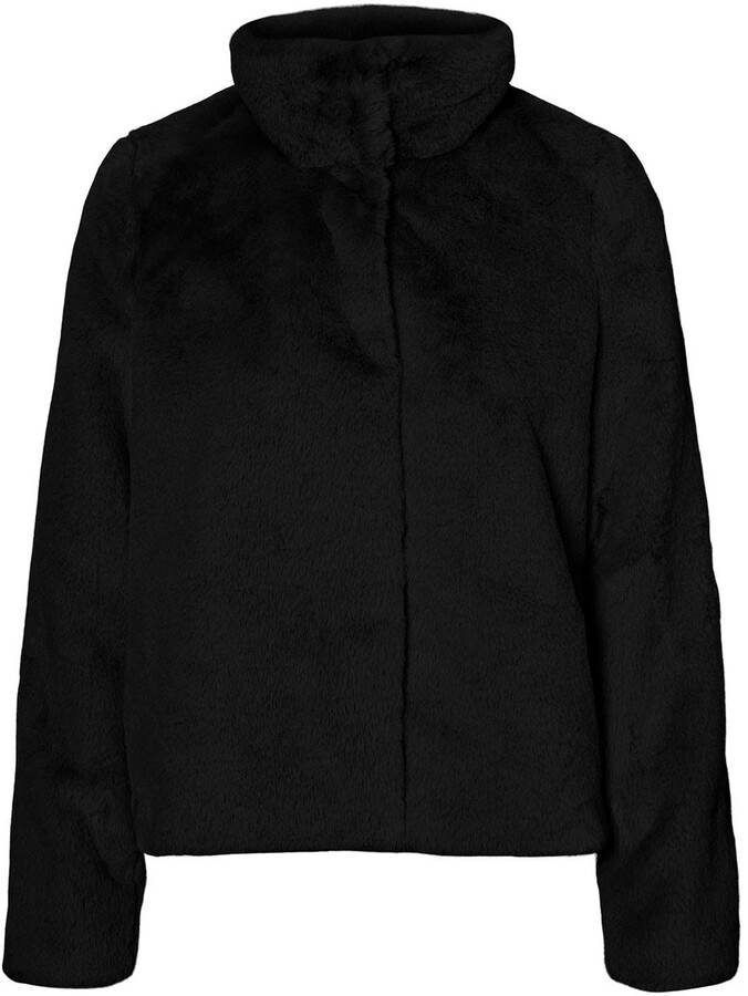 Vero Moda Thea Short Faux Fur Jacket - ShopStyle