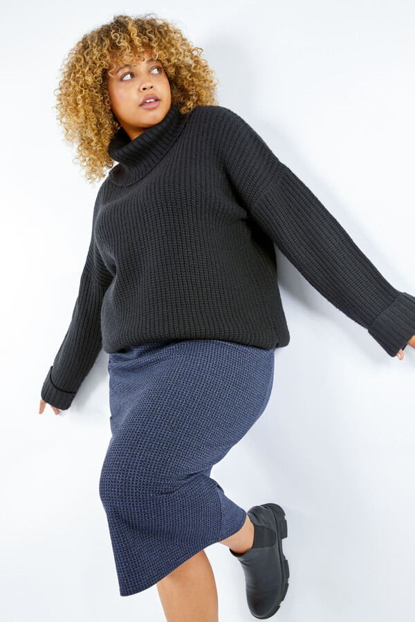 Roman Curve Roman Originals Curve Check Stretch Pencil Skirt - ShopStyle